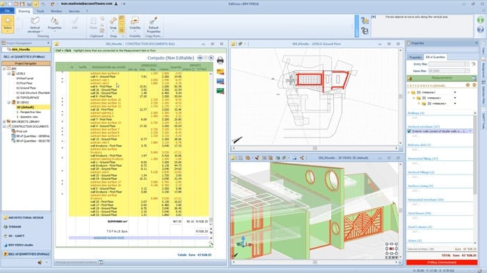BIM estimating software | Edificius | ACCA software